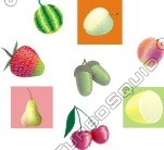 Shapes fruit set food