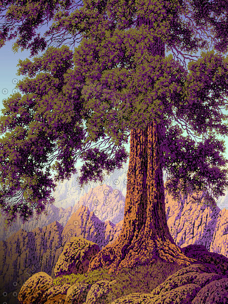 Stock JPEG oak tree mountains