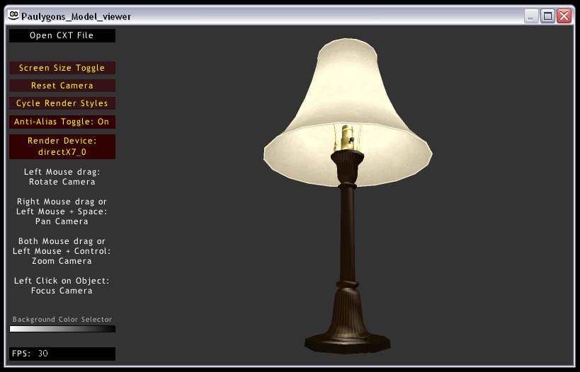 Software Application model viewer real time