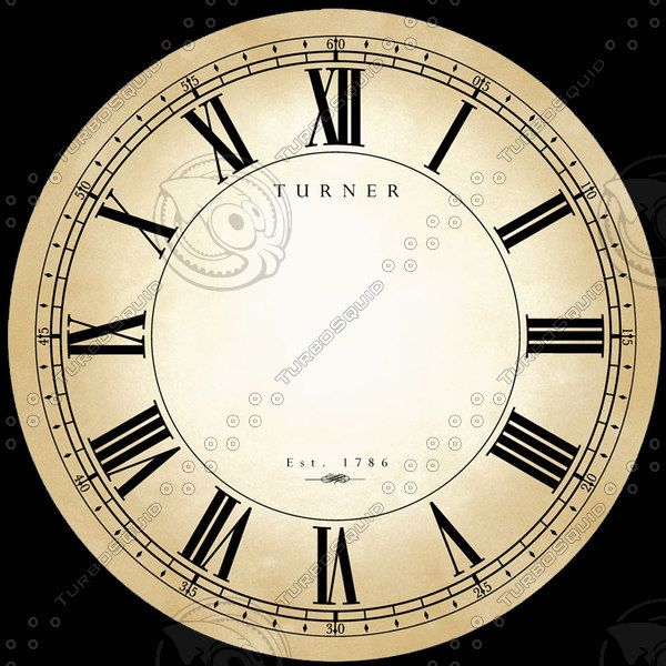 Texture JPEG clock face watch