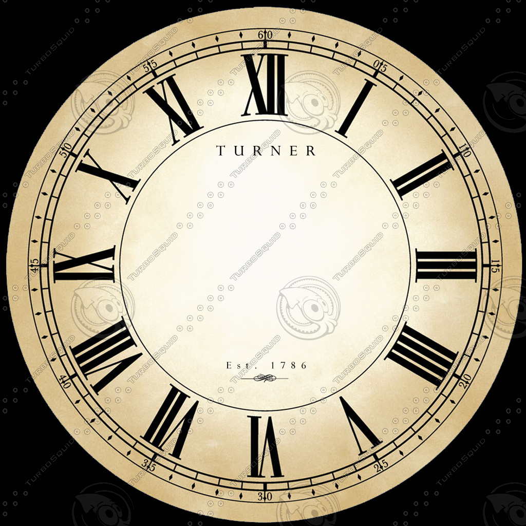 Texture JPEG clock face watch