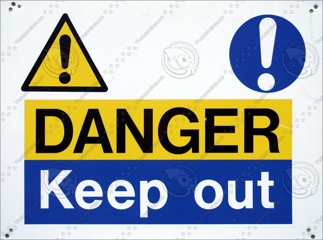 Texture JPEG keep out sign