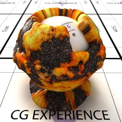 Materials lava vray shaders