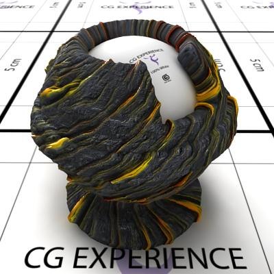Materials lava vray shaders