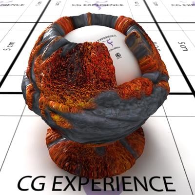 Materials lava vray shaders