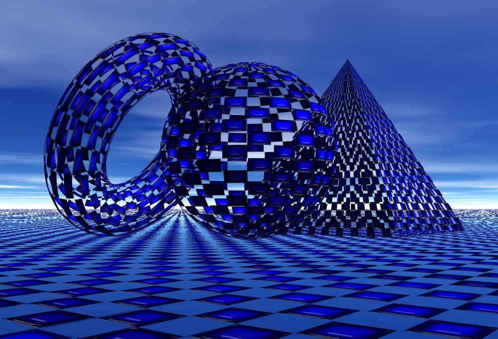 Materials 3ds Max Texture blue Tile Transparent