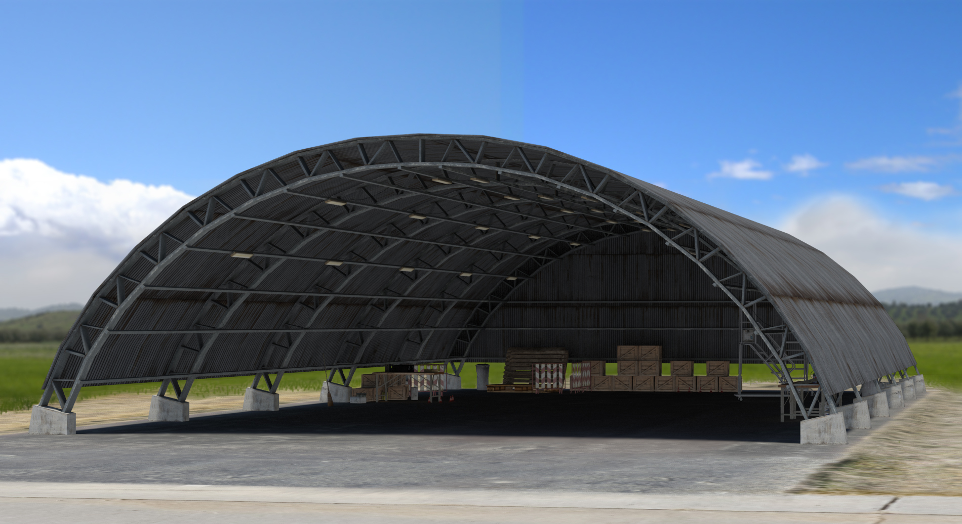 3d hangar model