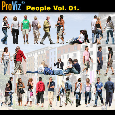 Texture JPEG people 3drender viz