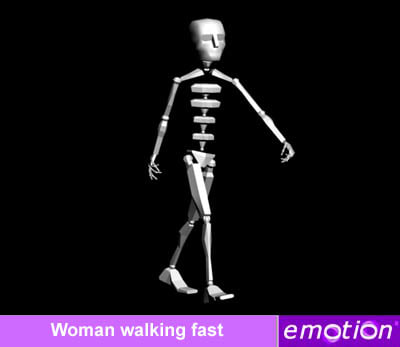 Motion Woman walking fast