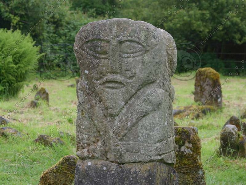 Texture JPEG carved celtic face