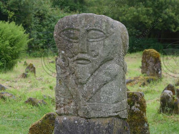 Texture JPEG carved celtic face
