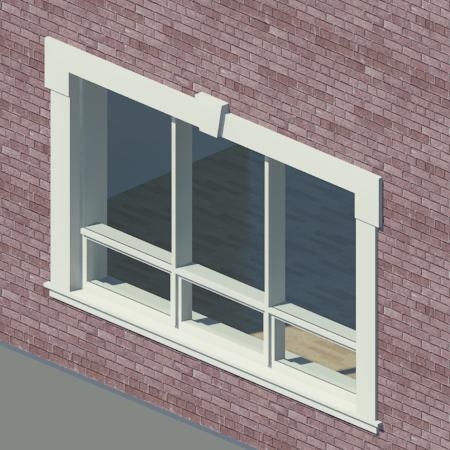 Building Revit Family window fixed glass