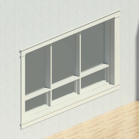 Building Revit Family window fixed glass