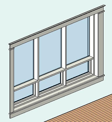 Building Revit Family window fixed glass
