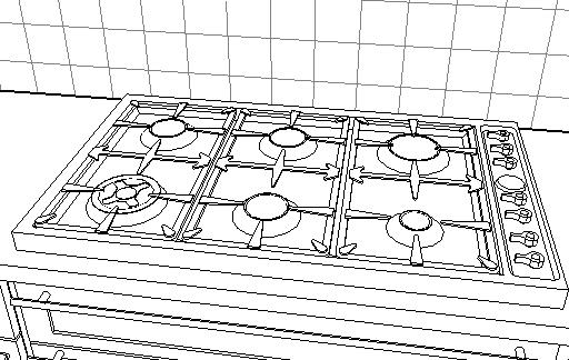 Building Revit Family Cook Top Kitchen