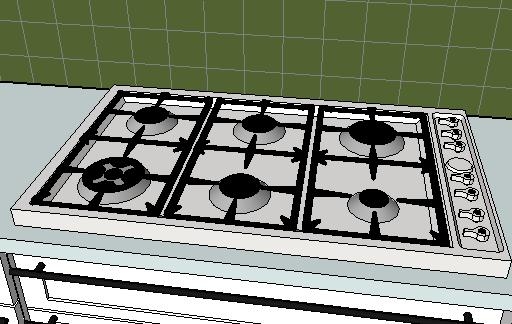 Building Revit Family Cook Top Kitchen