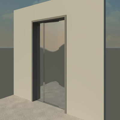 Building Revit Family elevator door center