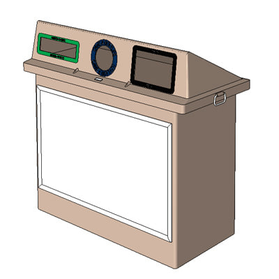 Building Revit Family recycling sorter bin