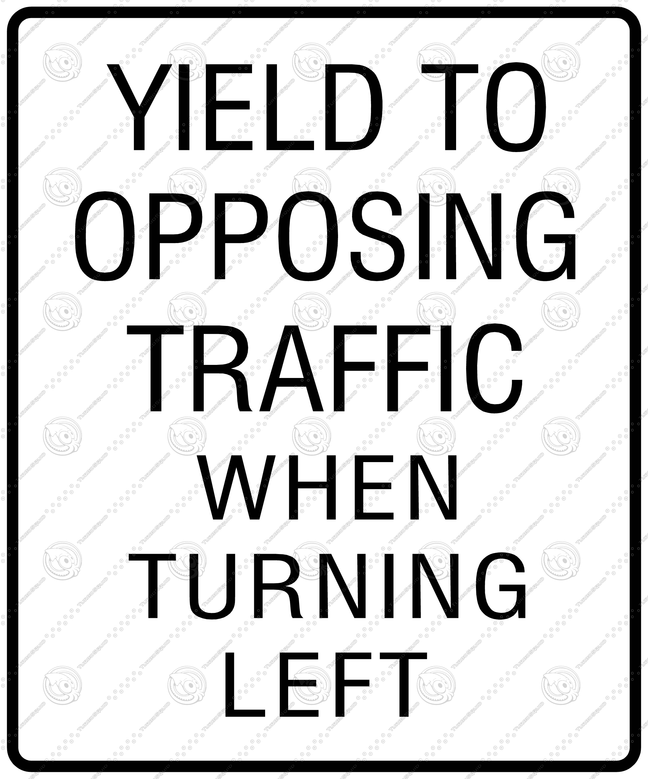 Texture JPEG Left Turn Yield