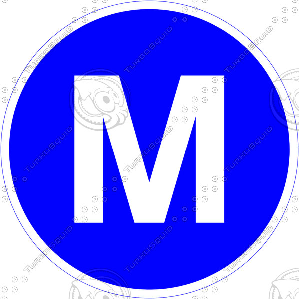 Texture JPEG Metro M Sign