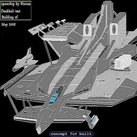 Stock Windows Bitmap spaceship model with