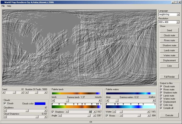 Materials map world planet