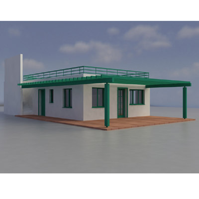 3d revit cottage house plan model