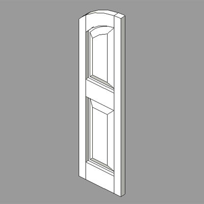 Building Revit Family panel archtop shutter