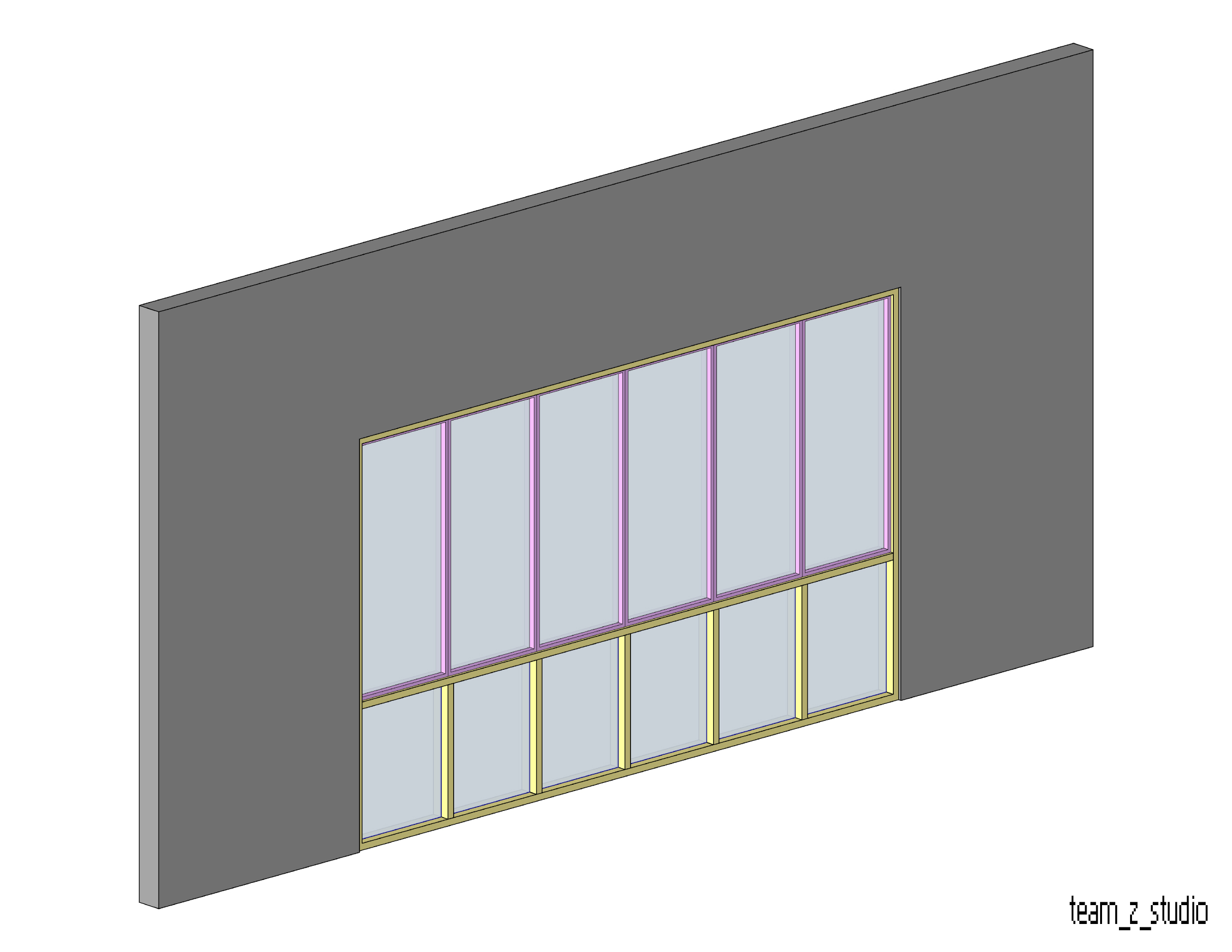 Building Revit Family window curtain wall