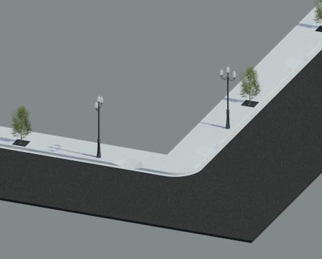 Building Revit Family City Corner Street