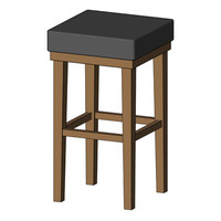 Building Revit Family millwork bar footrest