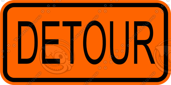 Texture JPEG Construction Detour Sign