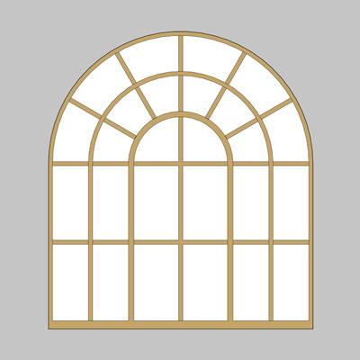Building Revit Family Window Arch Decorative