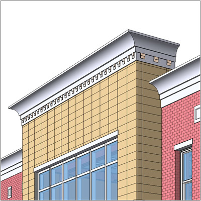 Building Revit Family dentil parapet cornice