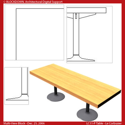 General AutoCAD drawing multi view block