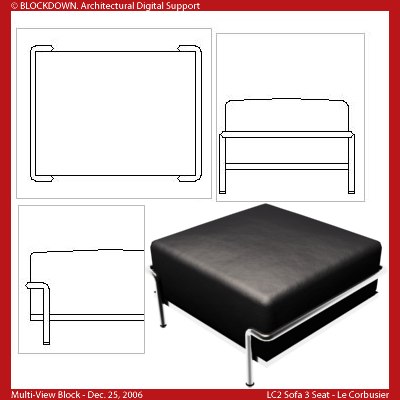 General AutoCAD drawing multi view LC2