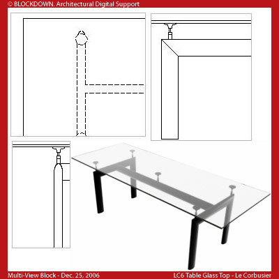 General AutoCAD drawing multi view block