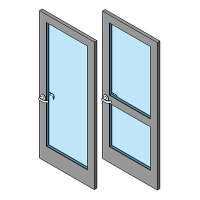 Building Revit Family door storefront tenant