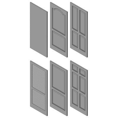 Building Revit Family wood door sliding