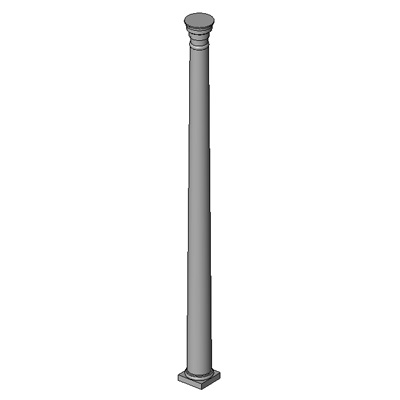 Building Revit Family round column square