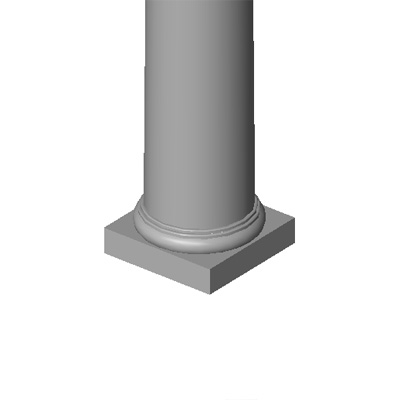 Building Revit Family round column square
