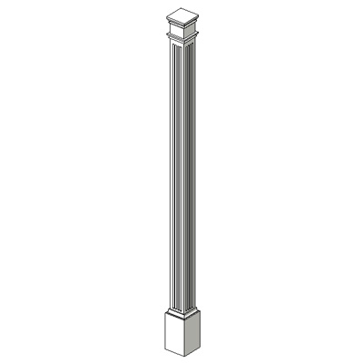 Building Revit Family square column plinth