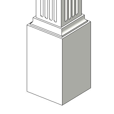 Building Revit Family square column plinth