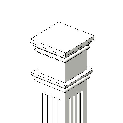 Building Revit Family square column plinth