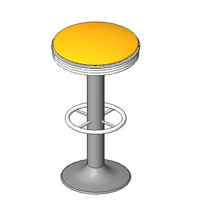 Building Revit Family bar stool dining
