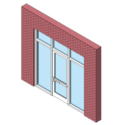 Building Revit Family door storefront tenant
