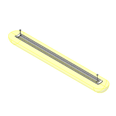 Building Revit Family suspended linear light