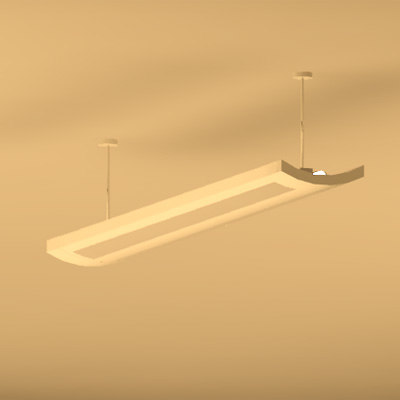Building Revit Family suspended linear light