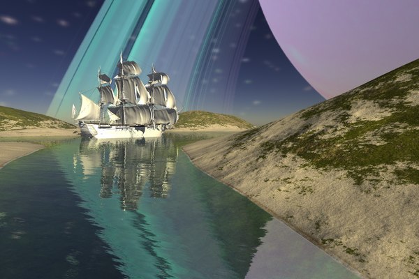 General Windows Bitmap Sailing islands saturn