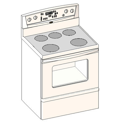 Building Revit Family range kitchen